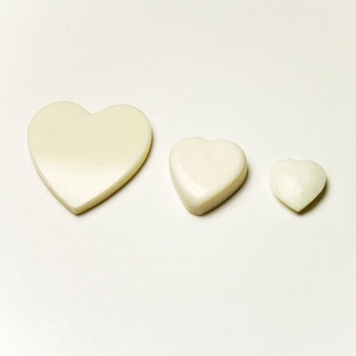 Ivory Heart Blank | D.E.L.S. Nantuckets